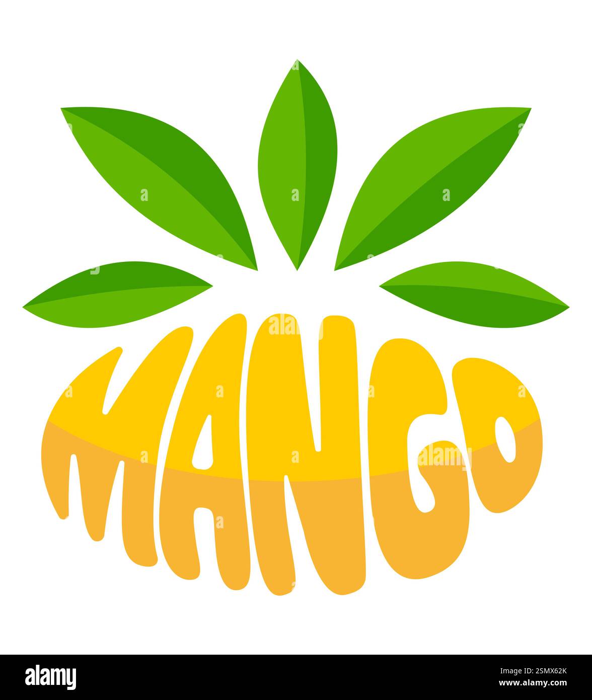 mango name of a fruits in the form a fruit logo creative and original ...
