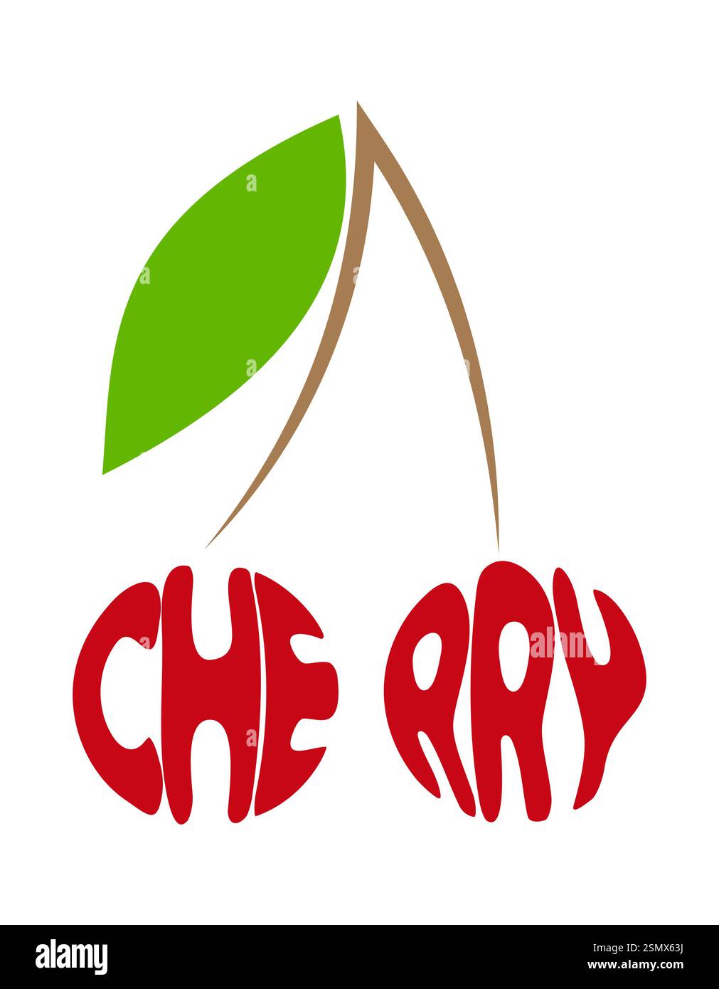 cherry name of a fruits in the form a fruit logo creative and original ...