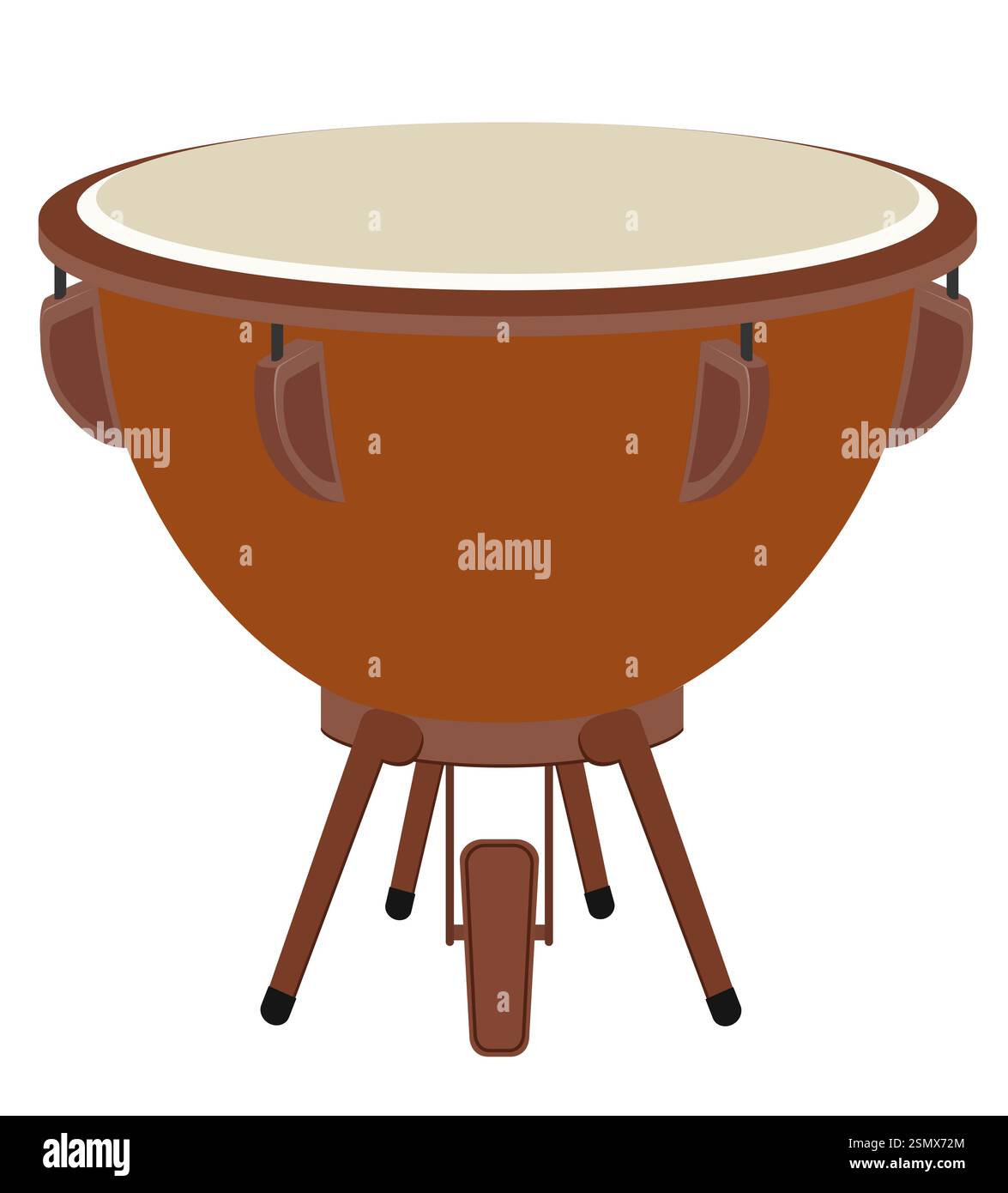 kettledrums musical instrument flat style vector illustration isolated ...