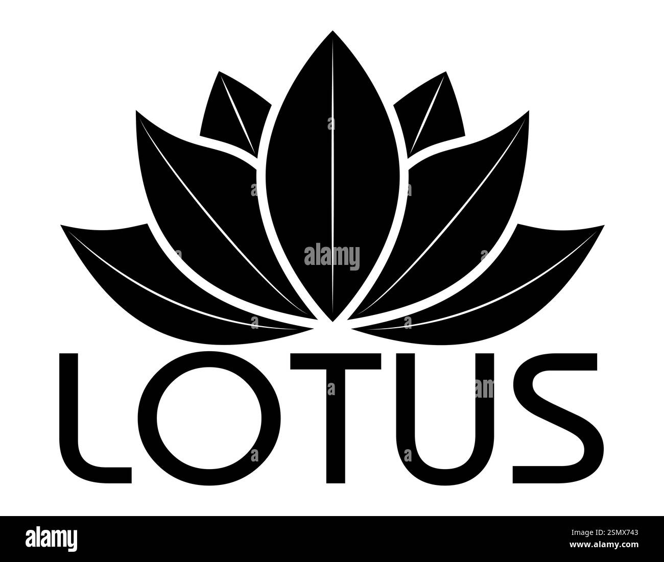 Isolated lotus logo Black and White Stock Photos & Images - Alamy