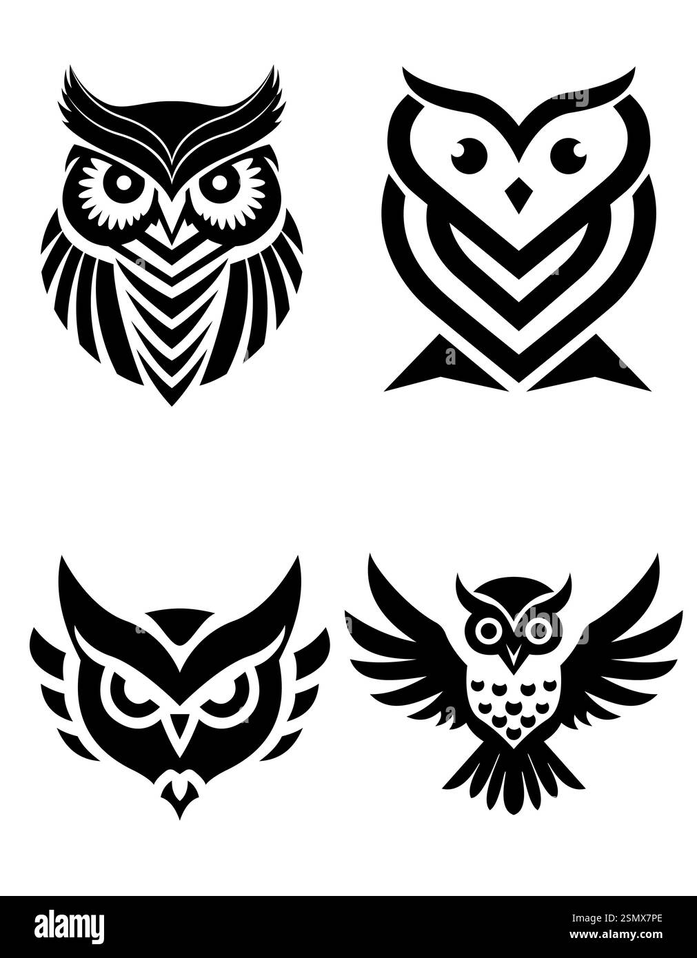 owl logo creative and original for your business or company set ...