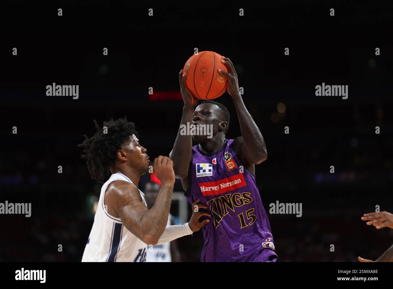 Sydney, Australia. 13th Feb, 2025. Makuach Maluach of the Kings looks ...
