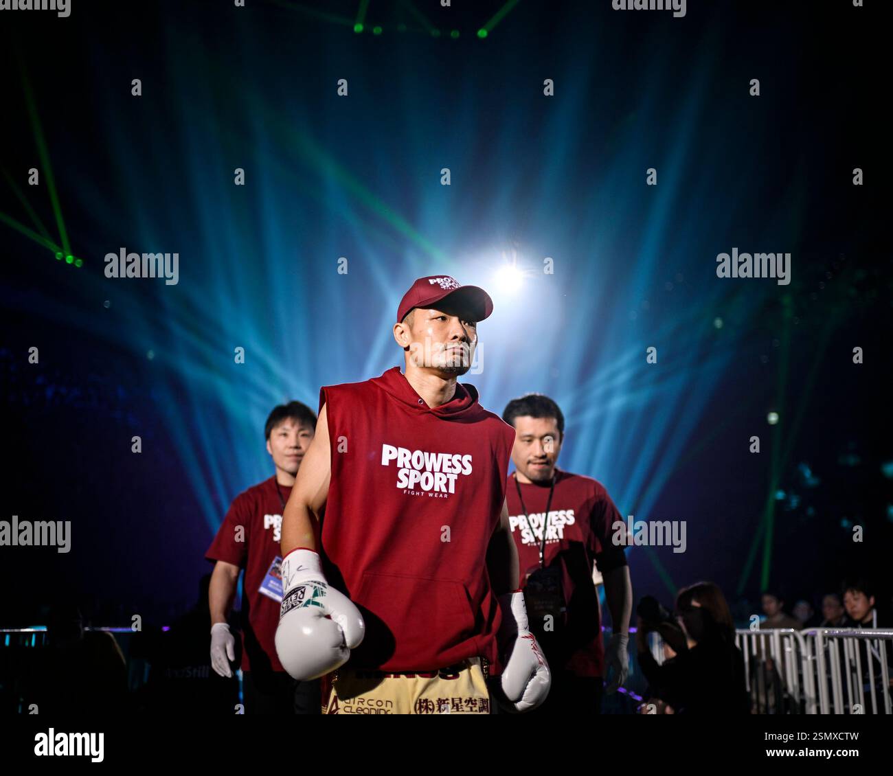 Tokyo, Japan. 24th Jan, 2025. Challenger Shoki Sakai enters the ring before the OPBF and WBO ...