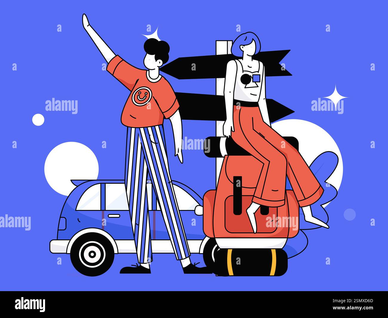 Holiday travel travel characters internet background vector hand drawn ...