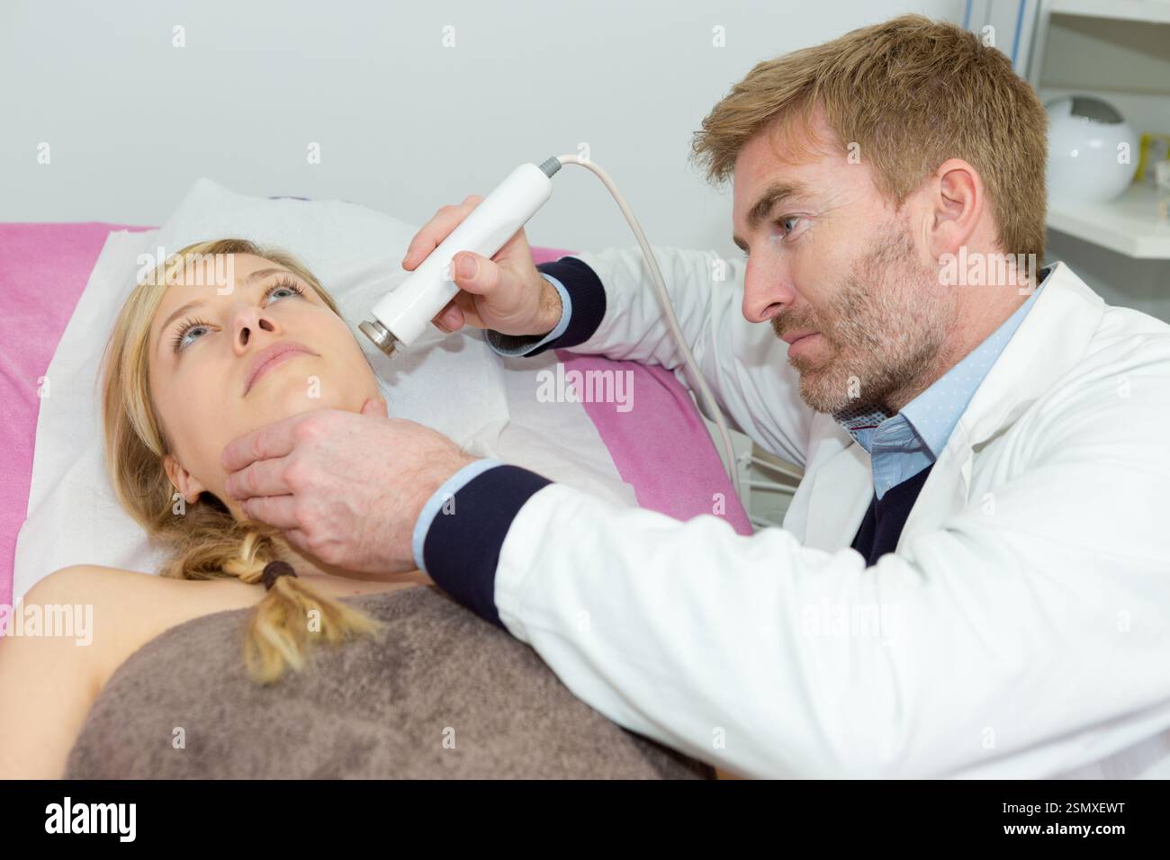 modern technique of removing facial blemishes Stock Photo - Alamy