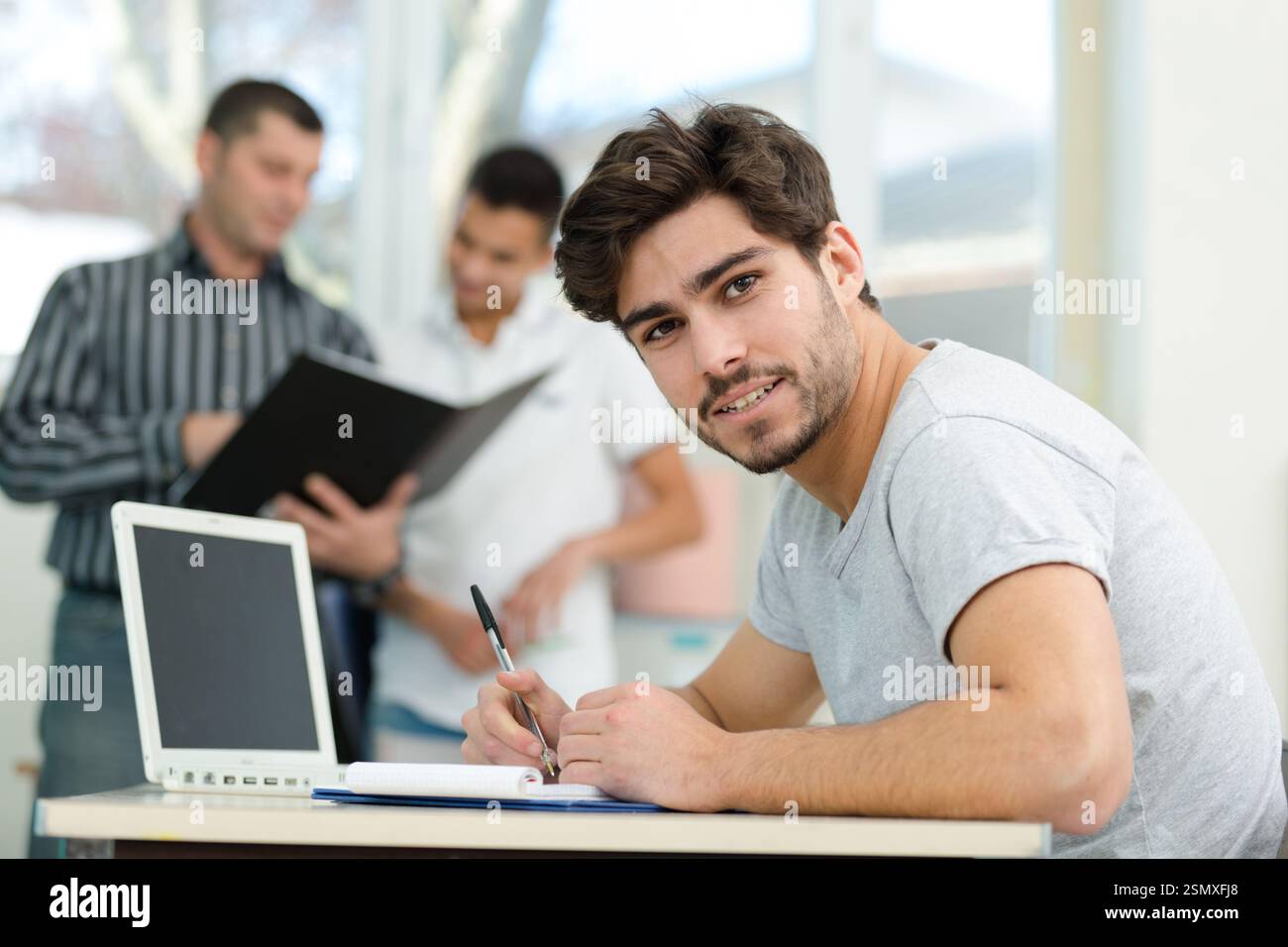 college students in the class Stock Photo - Alamy