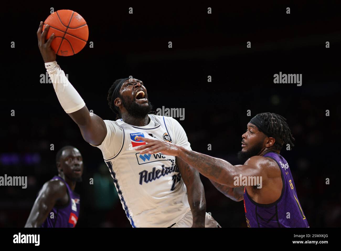 Sydney, Australia. 13th Feb, 2025. Montrezl Harrell of the 36ers shoots ...
