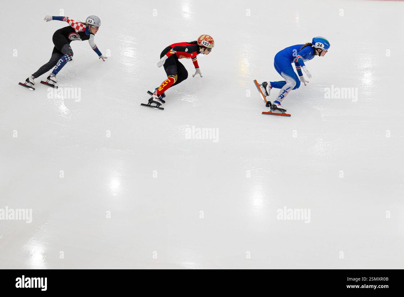 CONFORTOLA Elisa ITA leads ZHANG Yan CHN and BURIC Katarina CRO during ...