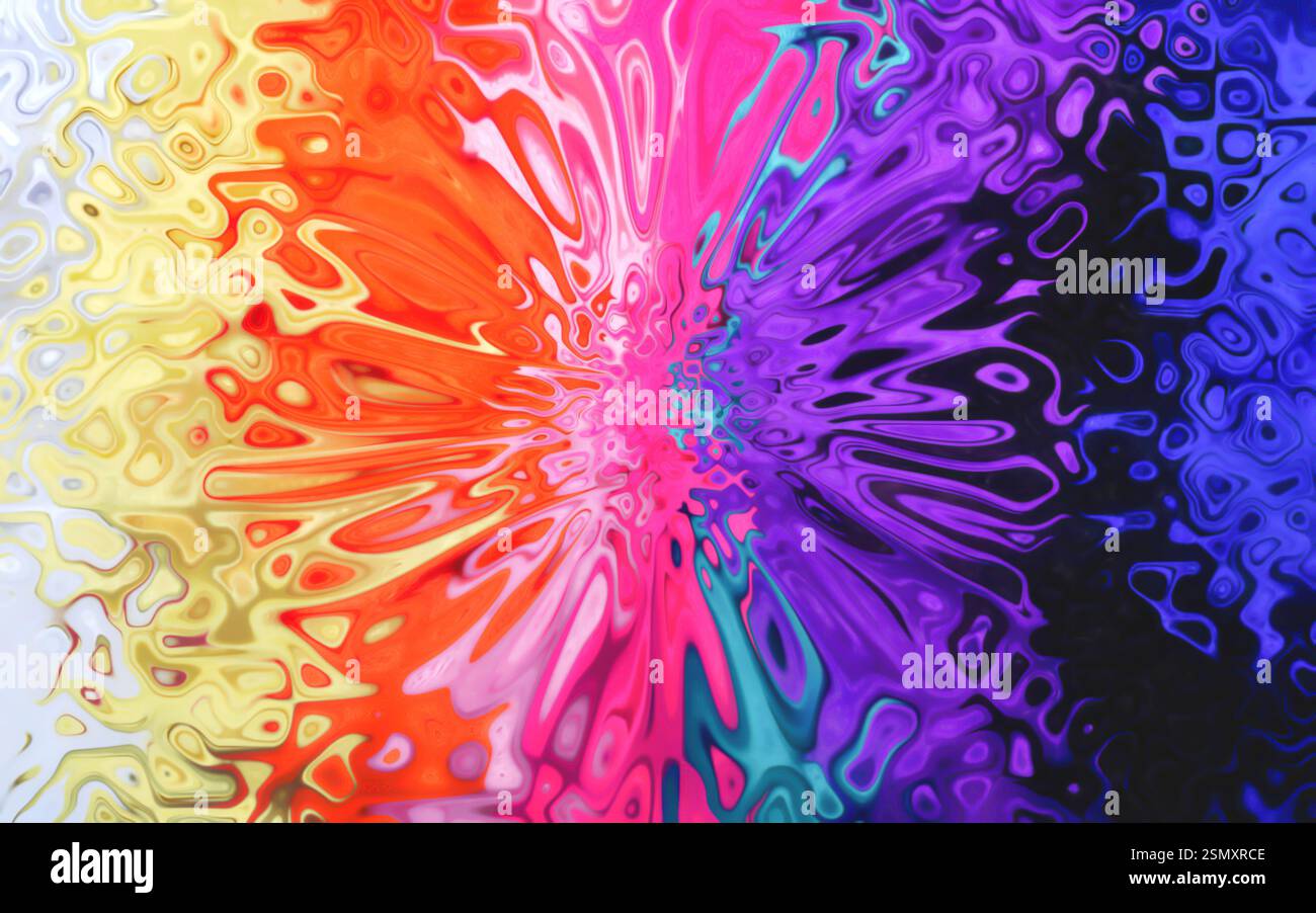 Colorful psychedelic paint splash abstract background design multicolor ...