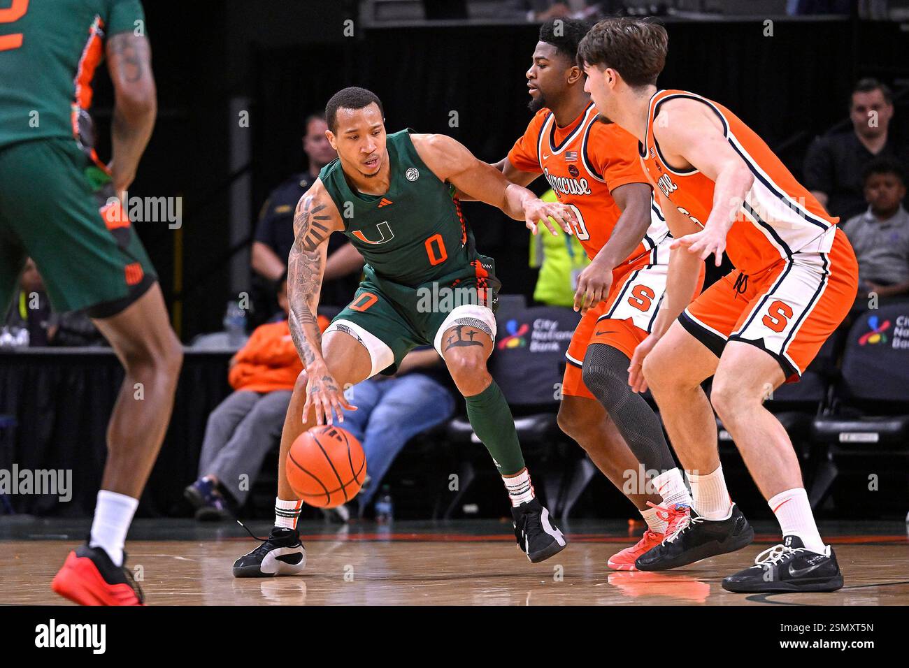 CORAL GABLES, FL - FEBRUARY 11: Miami guard Matthew Cleveland (0 ...