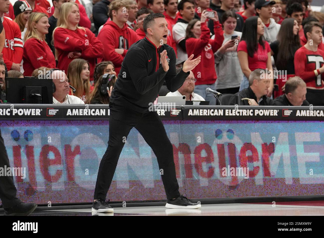 COLUMBUS, OH - FEBRUARY 12: Ohio State Buckeyes head coach Jake Diebler ...