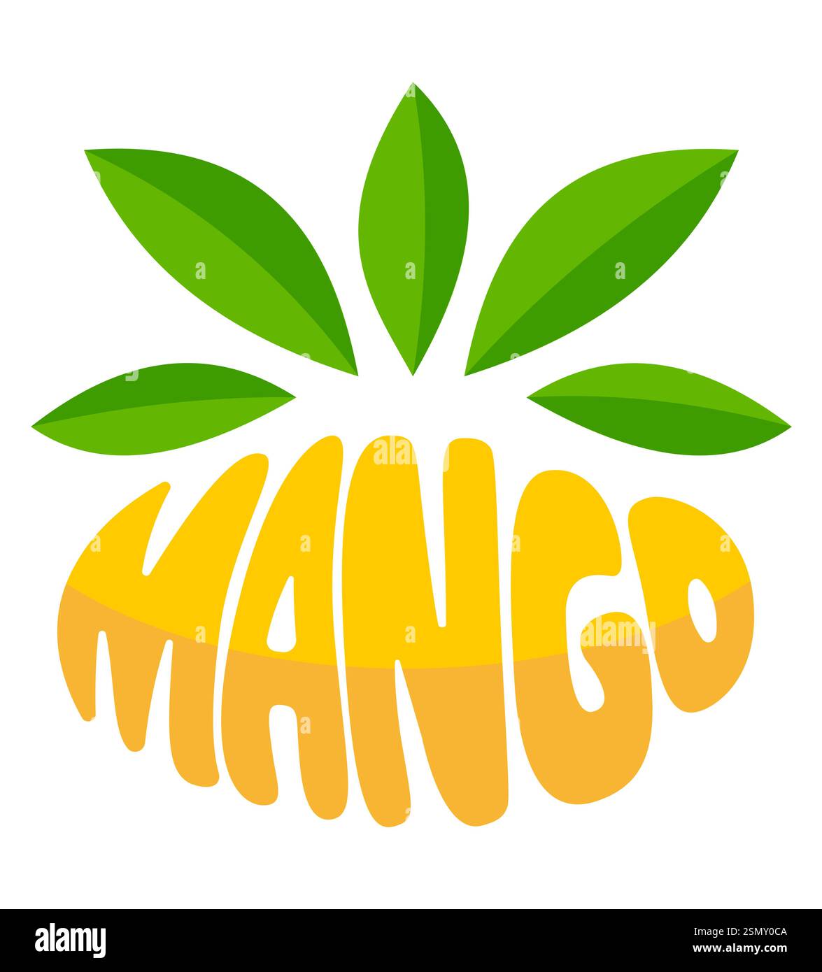 mango name of a fruits in the form a fruit logo creative and original ...