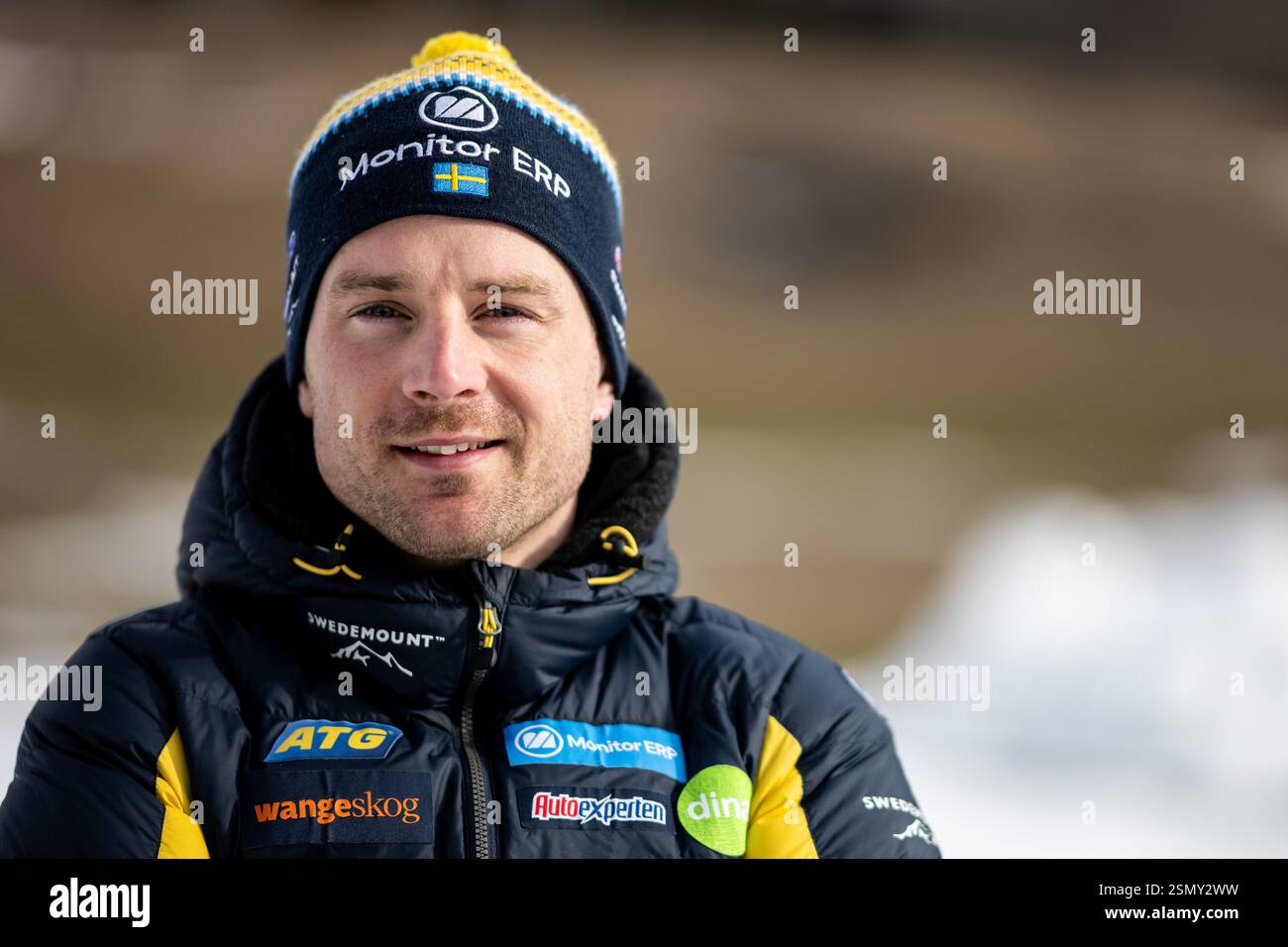 Jesper Nelin poses for a portrait at a press event with, Sweden ...