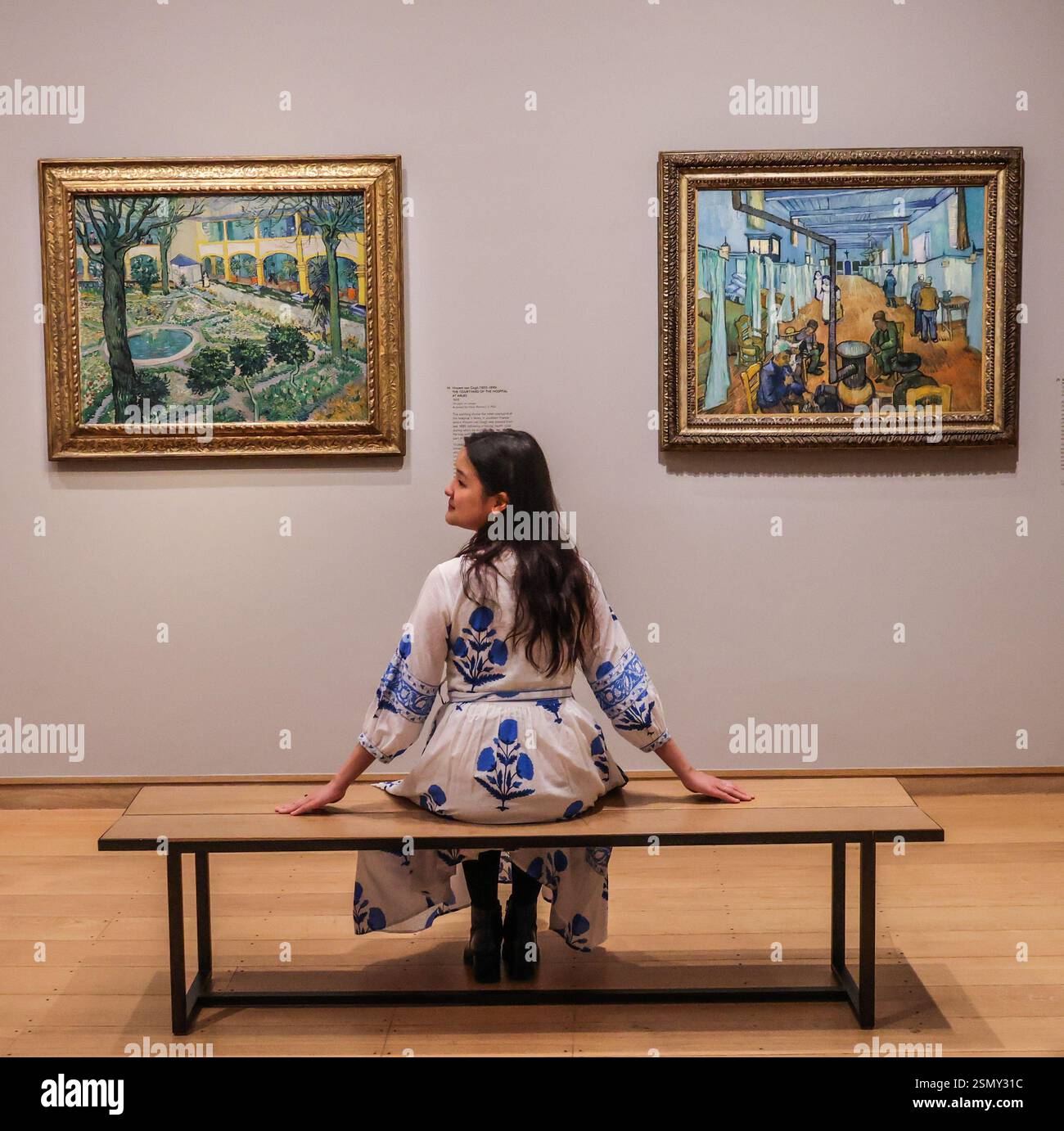 Courtauld Gallery, London 13 February 2025 Vincent Van Gogh, The Courtyard of the Hospital in ...