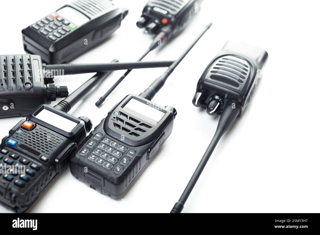 Various handheld radios showcasing different models and features for ...