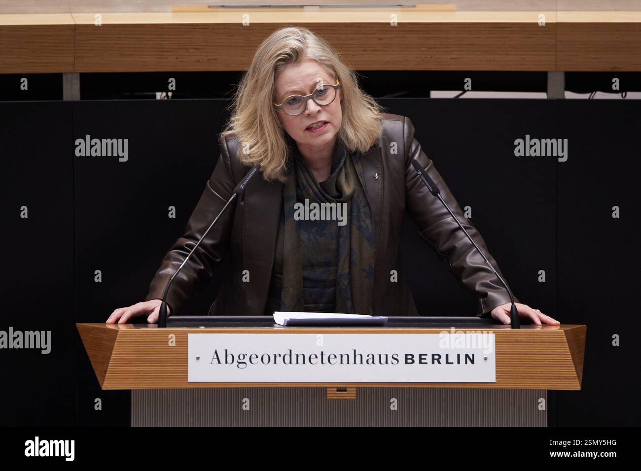 Berlin, Germany. 13th Feb, 2025. Ute Bonde (CDU), Senator for Transport ...