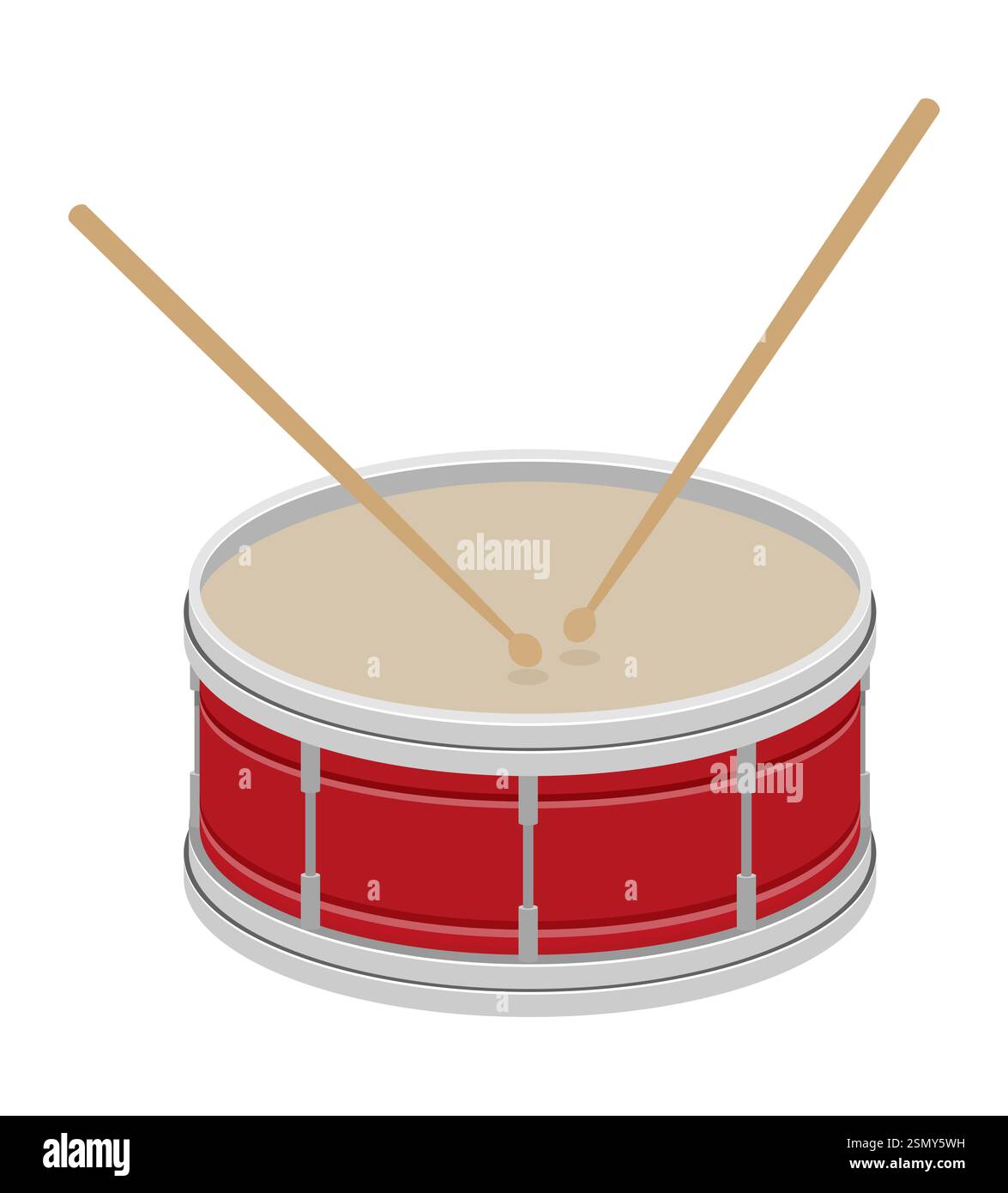 drum musical instrument flat style vector illustration isolated on ...