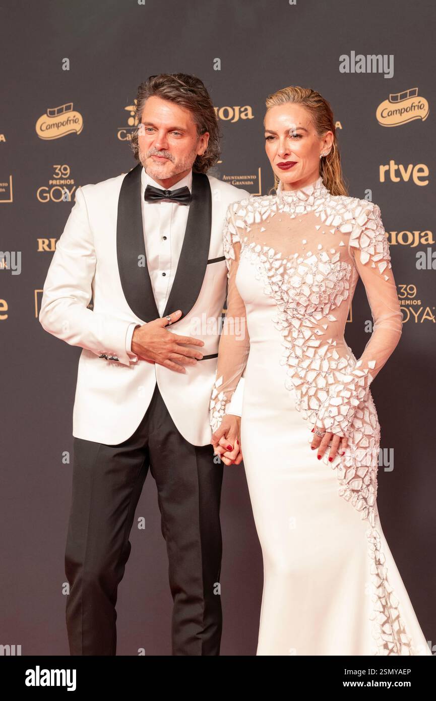 Ganada, Spain February 08, 2025, actor Salva Reina and actress Kira ...