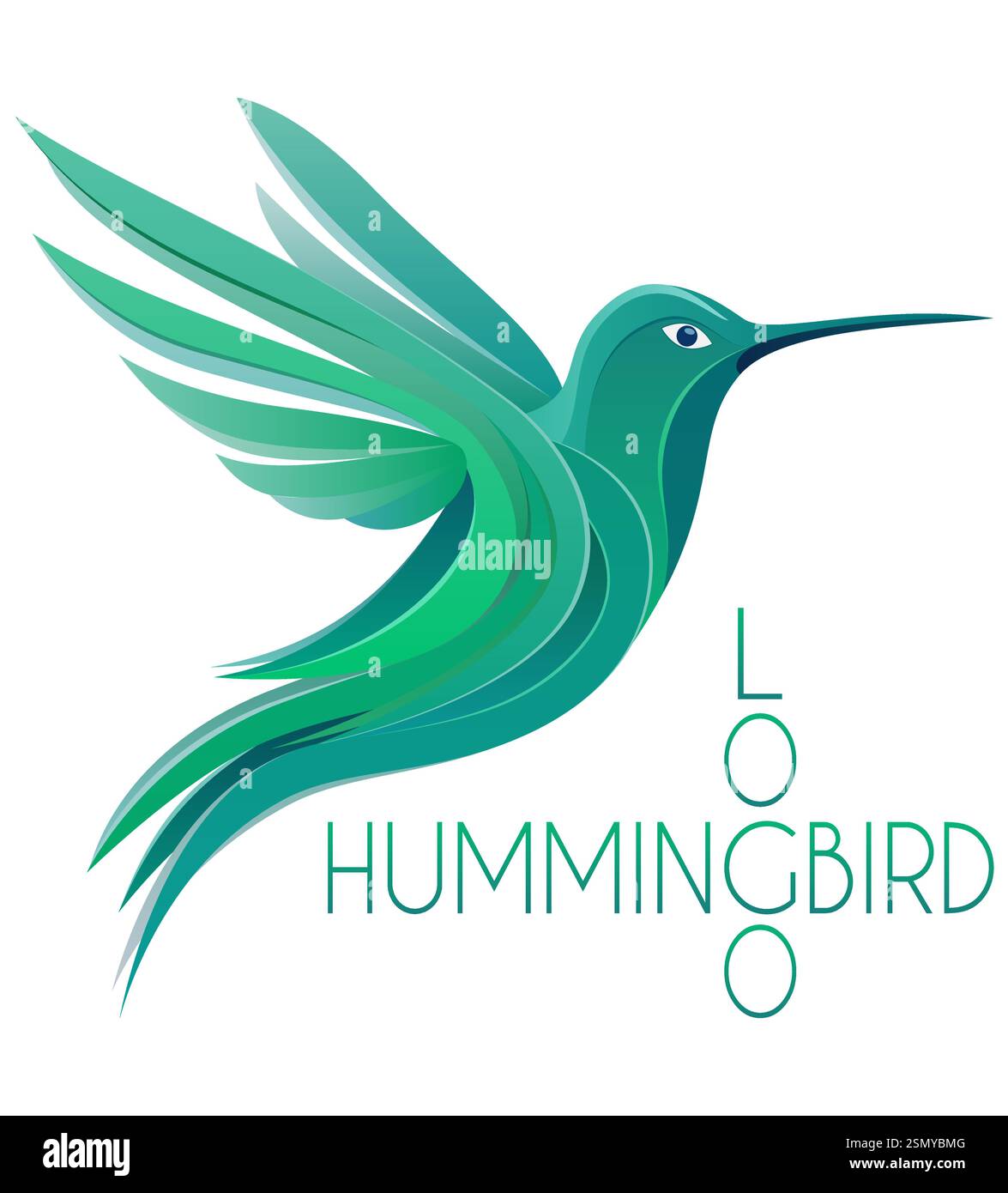 hummingbird beautiful little bird stylish logo for your business vector ...