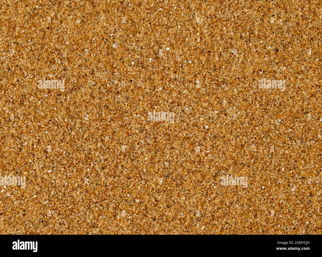 Golden sand background with fine texture of desert or beach. Granules ...