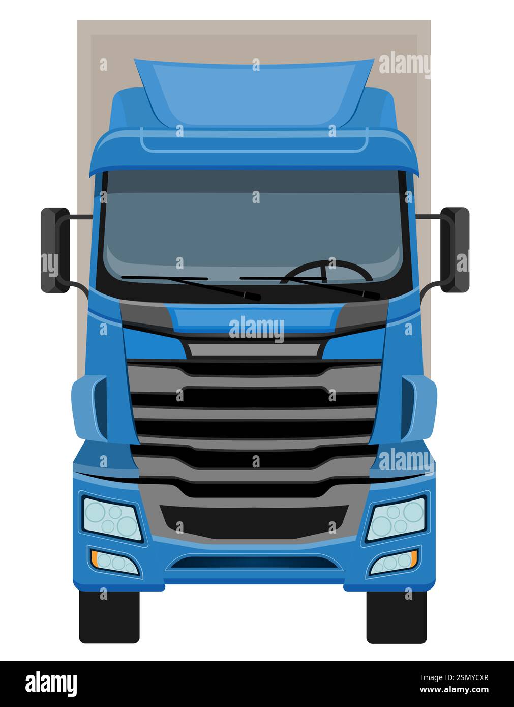 freight truck car delivery cargo vector illustration flat style ...