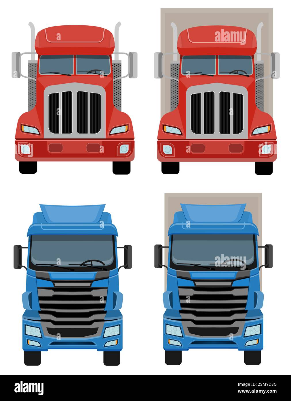 freight truck car delivery cargo vector illustration flat style ...