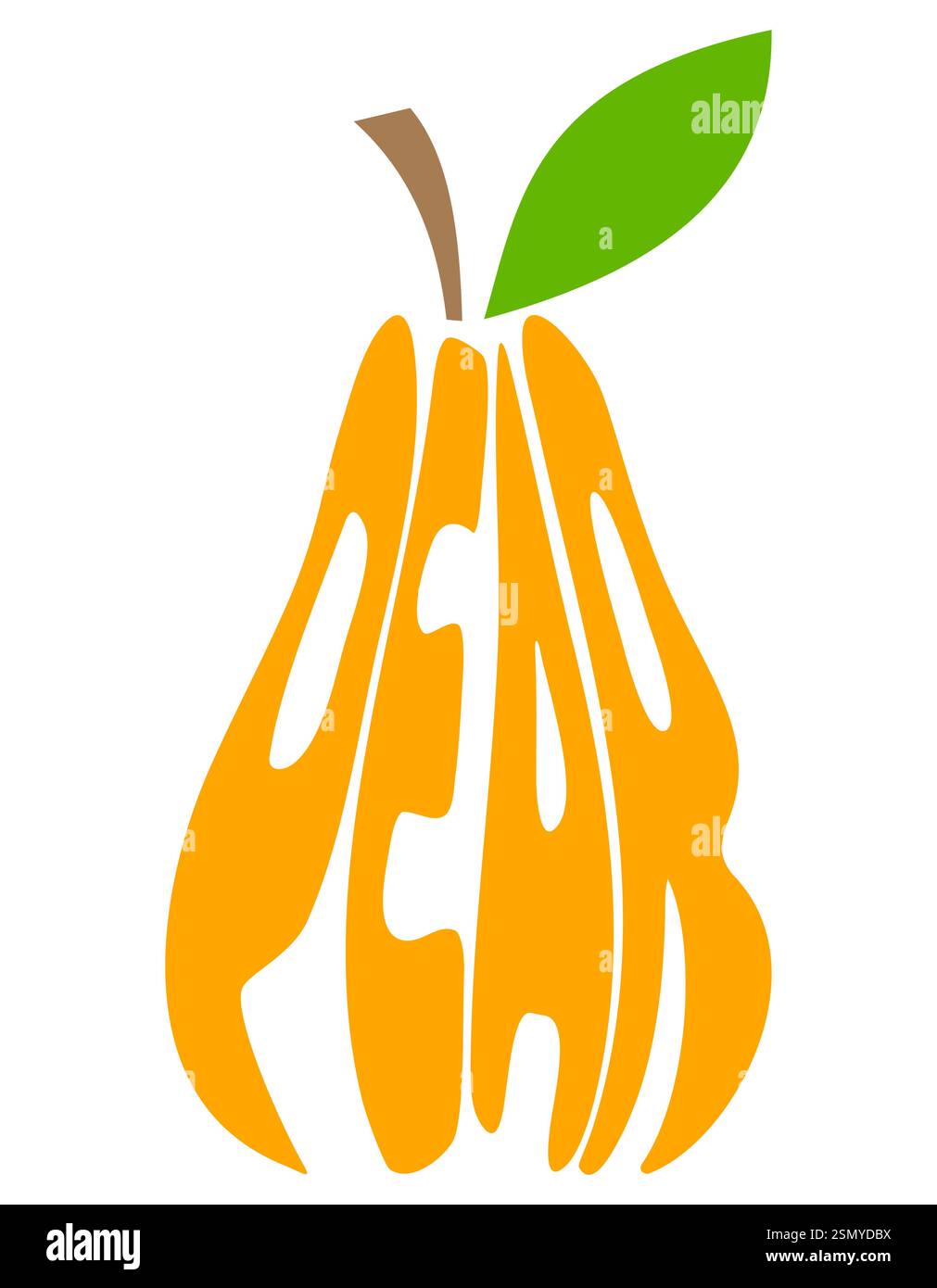 pear name of a fruits in the form a fruit logo creative and original ...