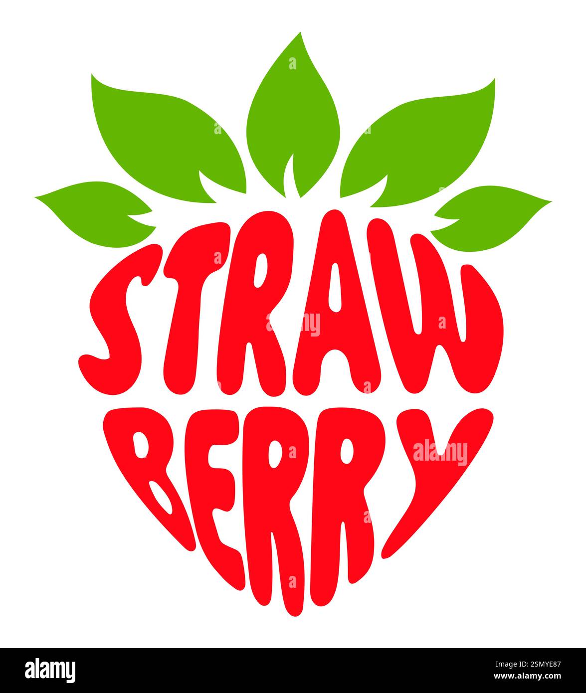 strawberry name of a fruits in the form a fruit logo creative and ...