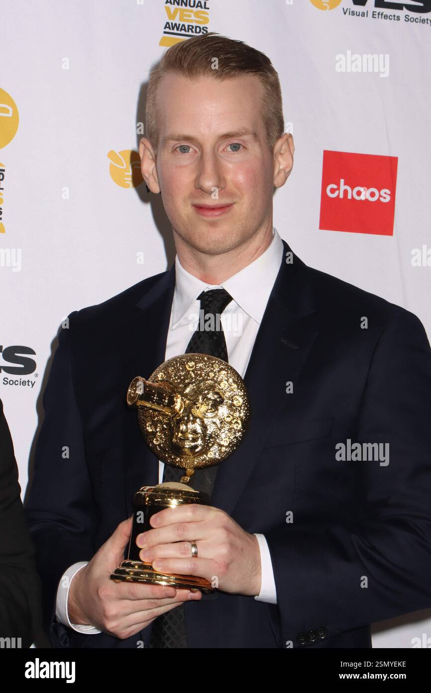 Christopher Rickard 02/11/2025 The 23rd Annual VES Awards Press Room ...