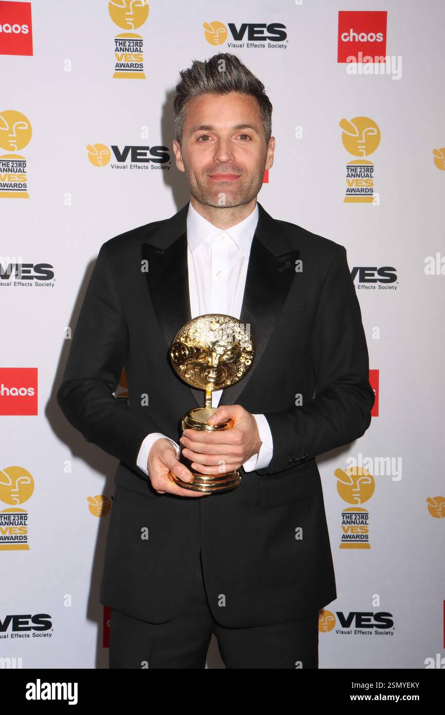 Ryan Knowles 02/11/2025 The 23rd Annual VES Awards Press Room held at ...