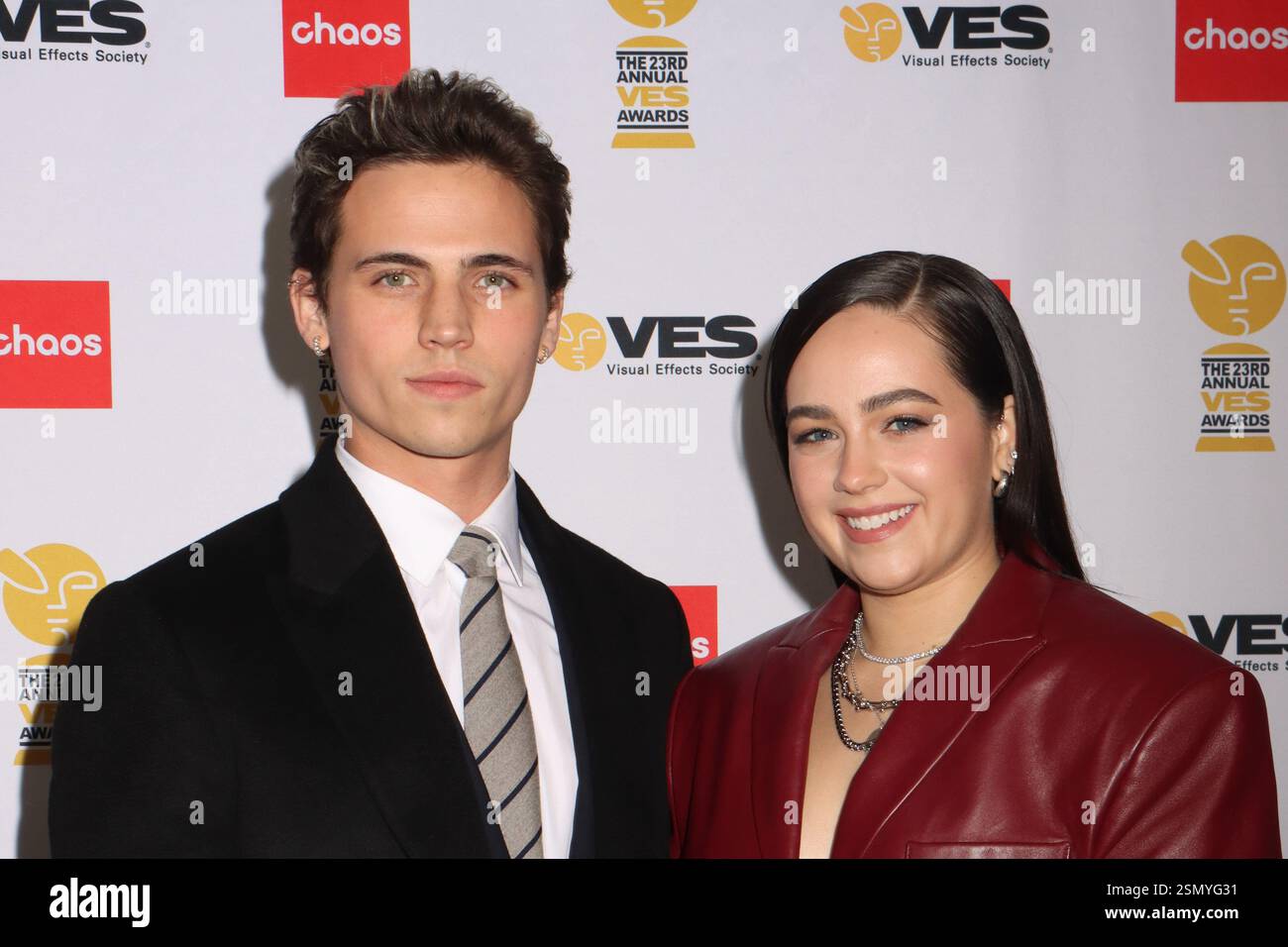 Tanner Buchanan, Mary Mouser 02/11/2025 The 23rd Annual VES Awards ...