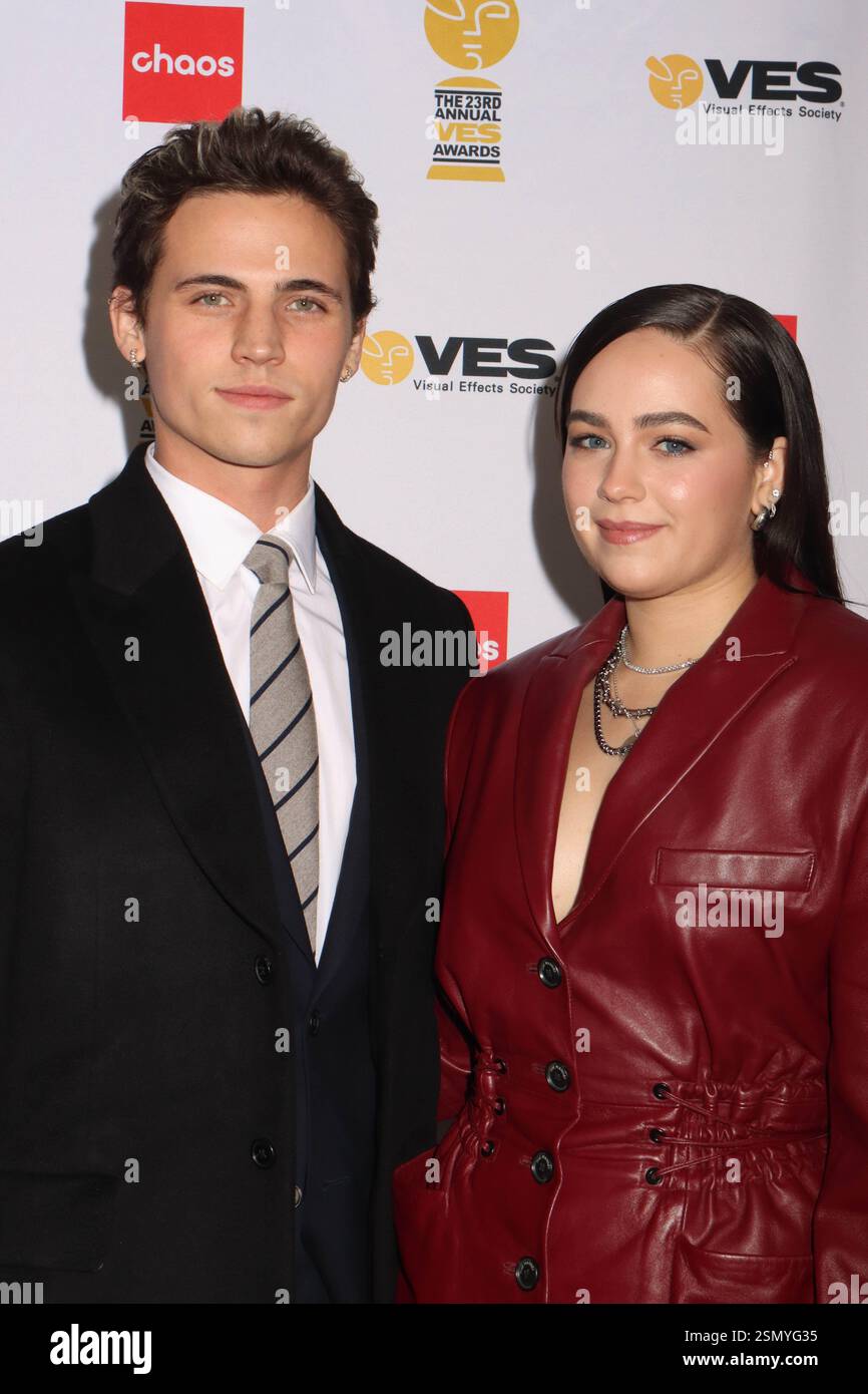 Tanner Buchanan, Mary Mouser 02/11/2025 The 23rd Annual VES Awards ...
