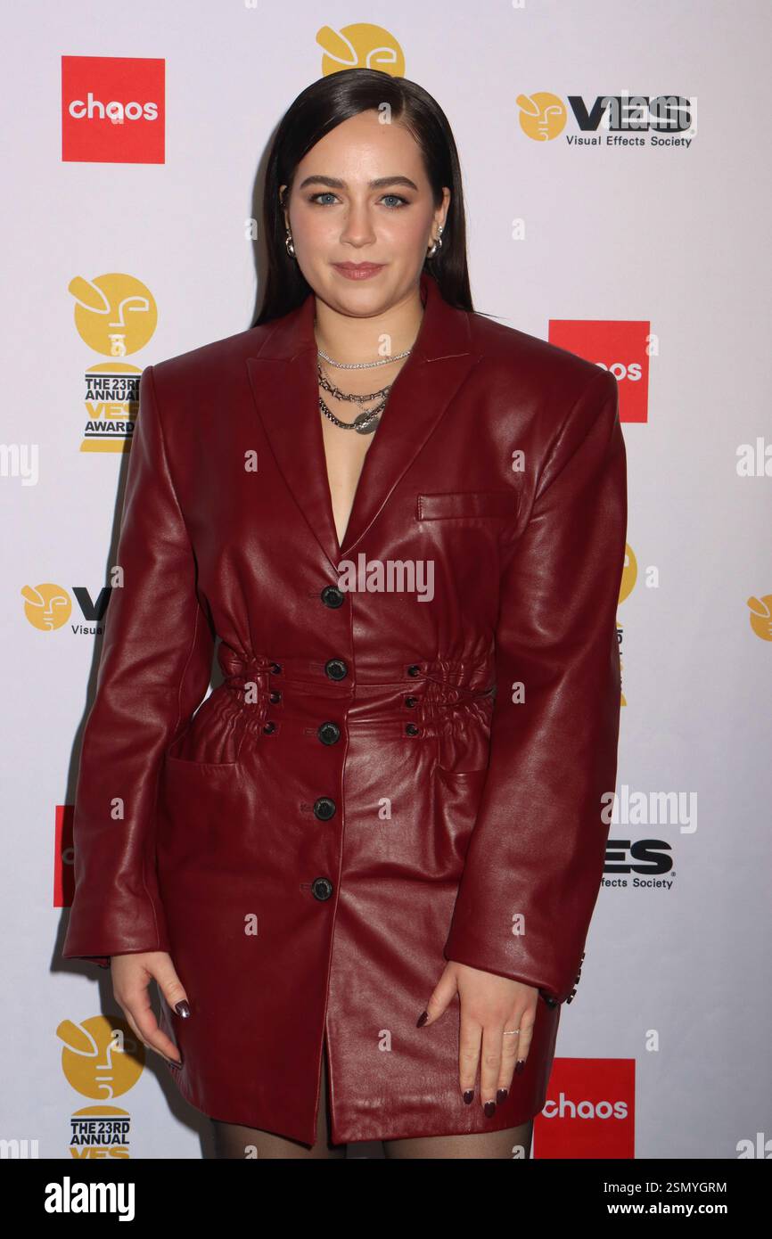 Mary Mouser 02/11/2025 The 23rd Annual VES Awards Arrival held at The ...