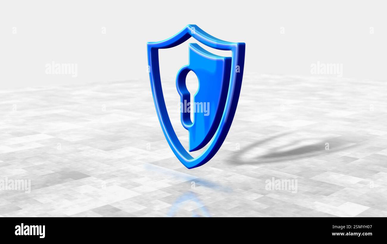 Shield Cyber Security Computer System Protection Symbol Abstract