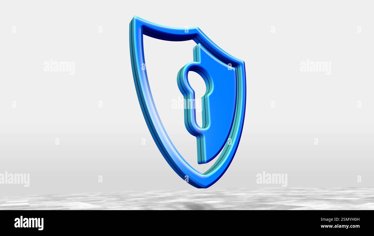 Shield Cyber Security Computer System Protection Symbol Abstract