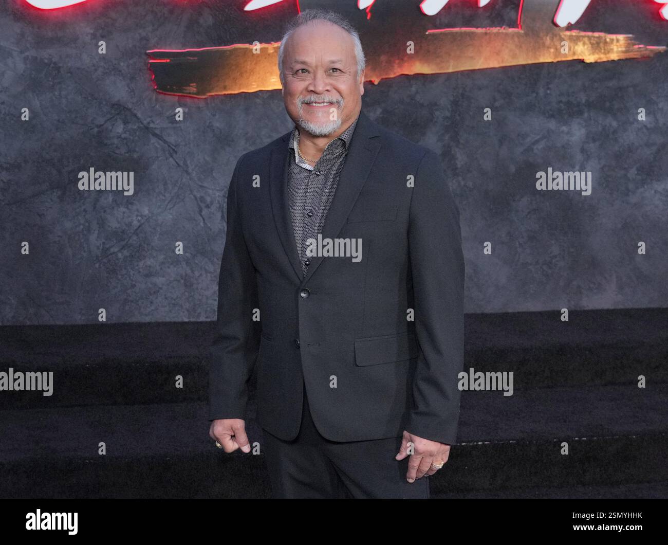 Los Angeles, USA. 12th Feb, 2025. Darryl Vidal arrives at Netflix's COBRA KAI Series Finale ...