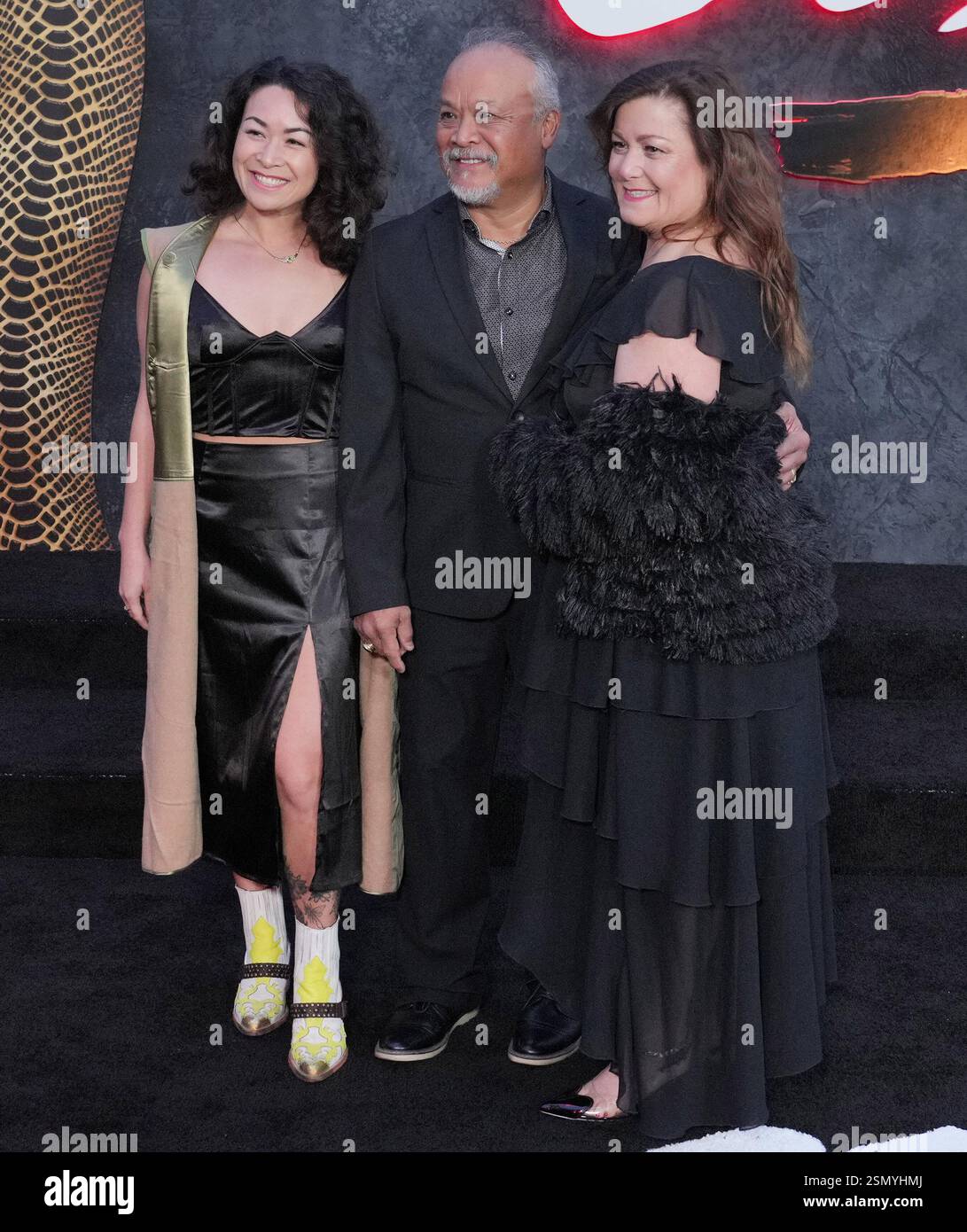 Los Angeles, USA. 12th Feb, 2025. Darryl Vidal and Family arrives at ...