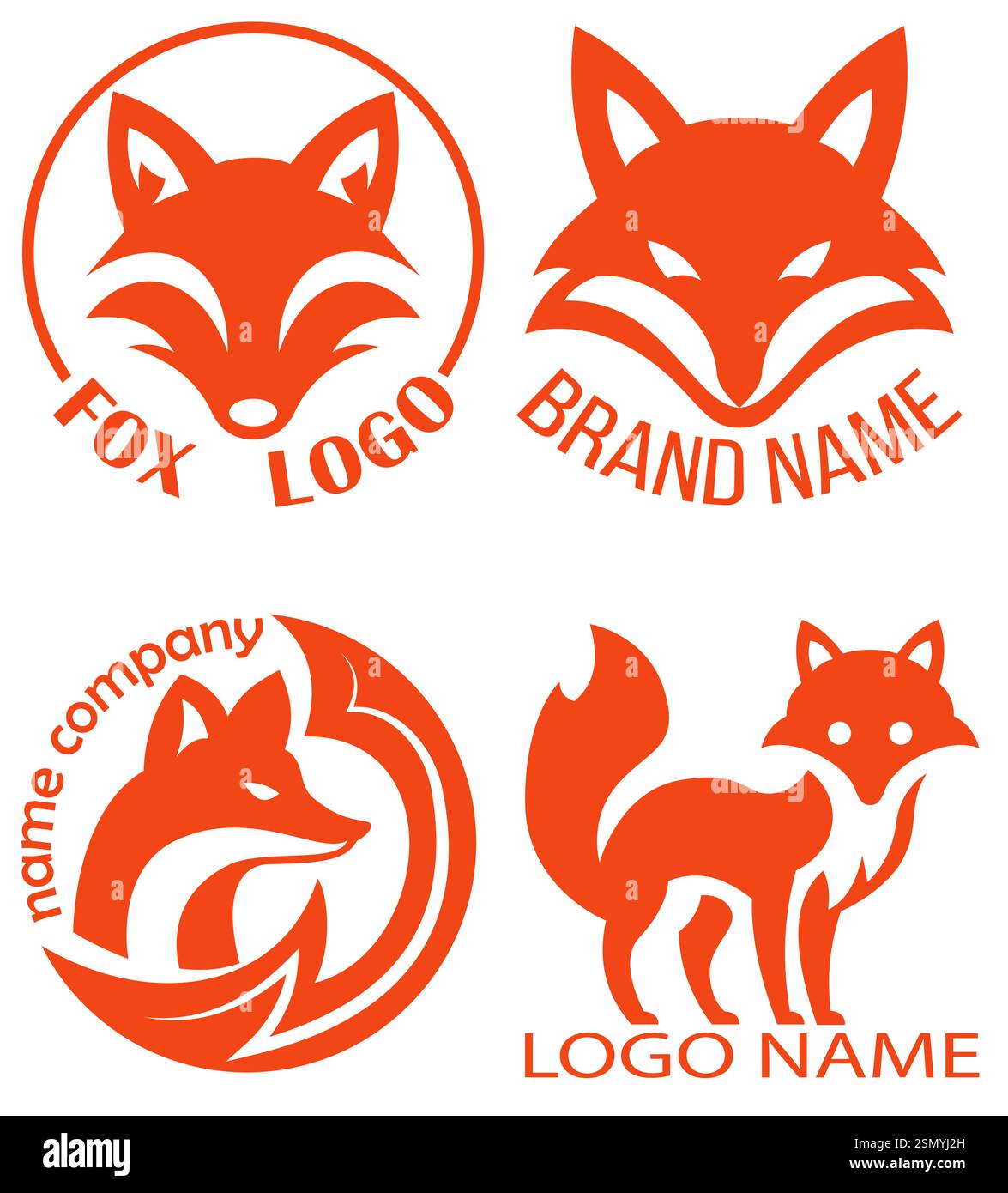 fox logo creative and original for your business or company set ...