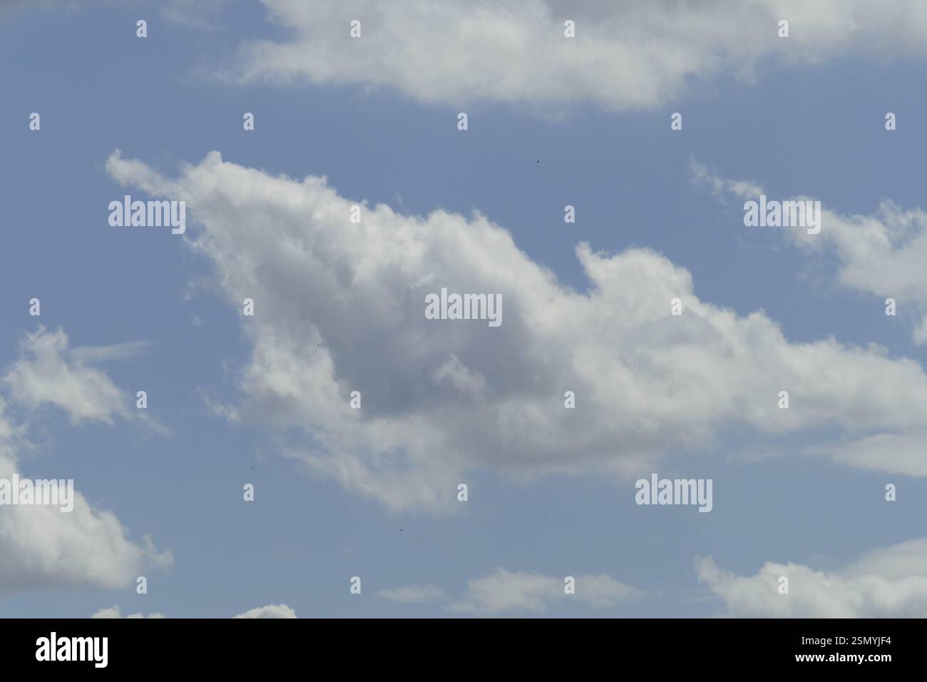 White spring clouds, blue sky, Germany Stock Photo - Alamy