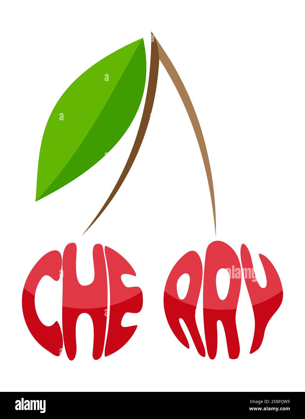 cherry name of a fruits in the form a fruit logo creative and original ...