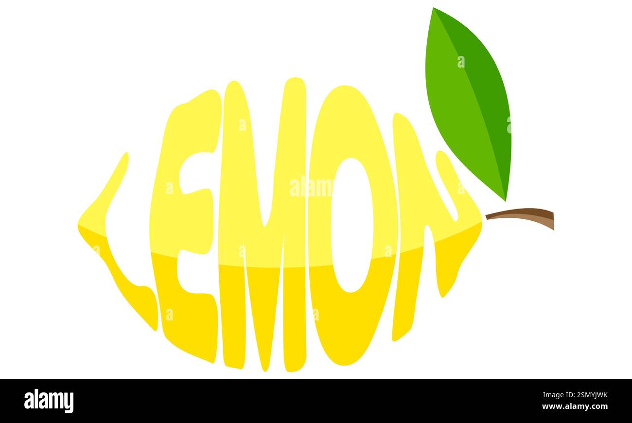 lemon name of a fruits in the form a fruit logo creative and original ...