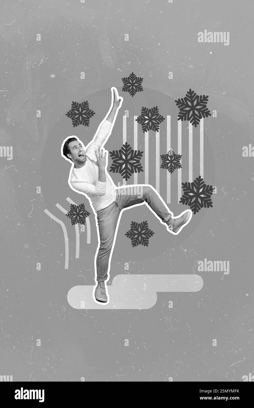 Collage photo young happy Black and White Stock Photos & Images - Alamy