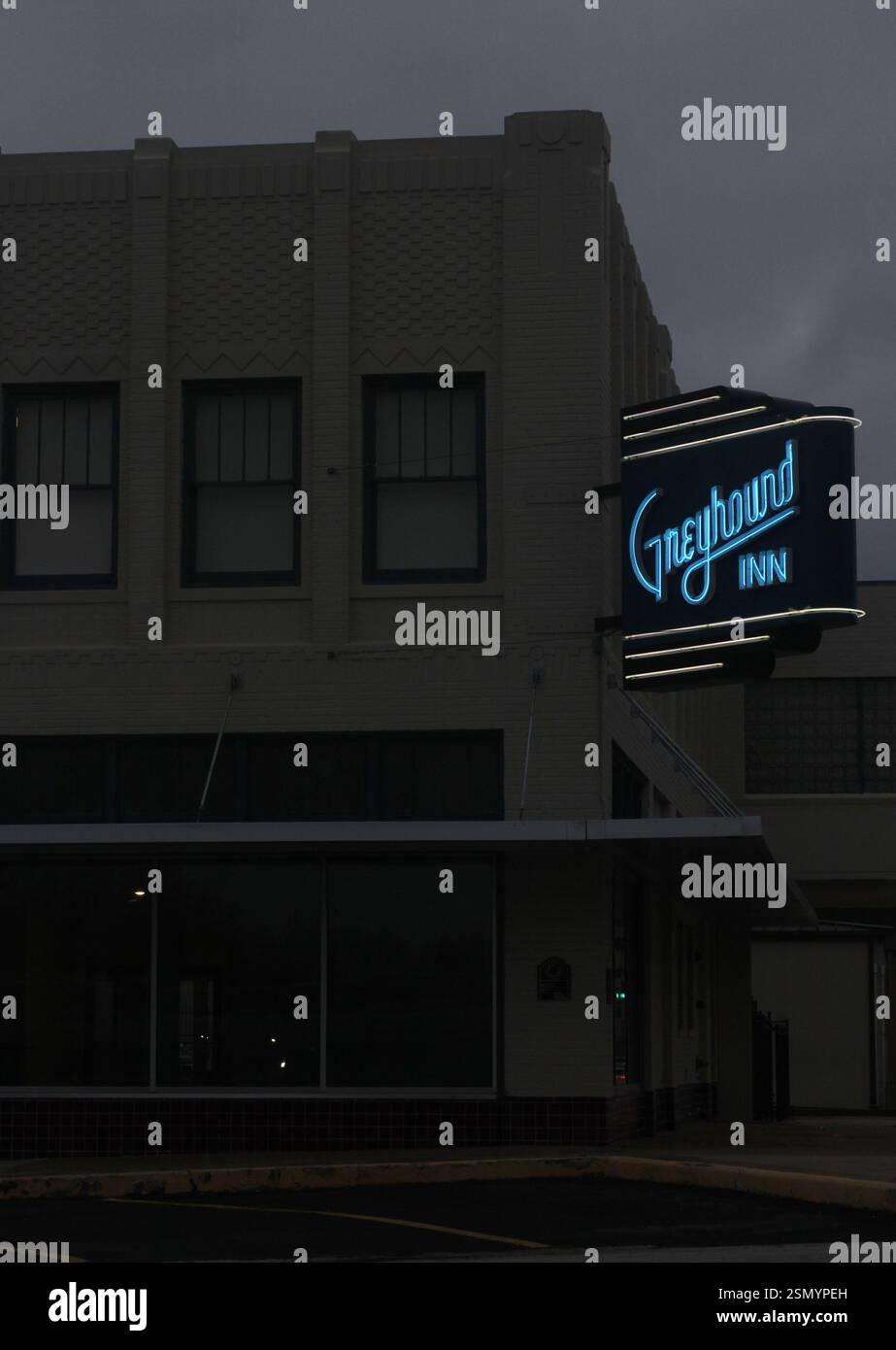 Tyler TX - January 10, 2025: Historic Greyhound Building Located in ...