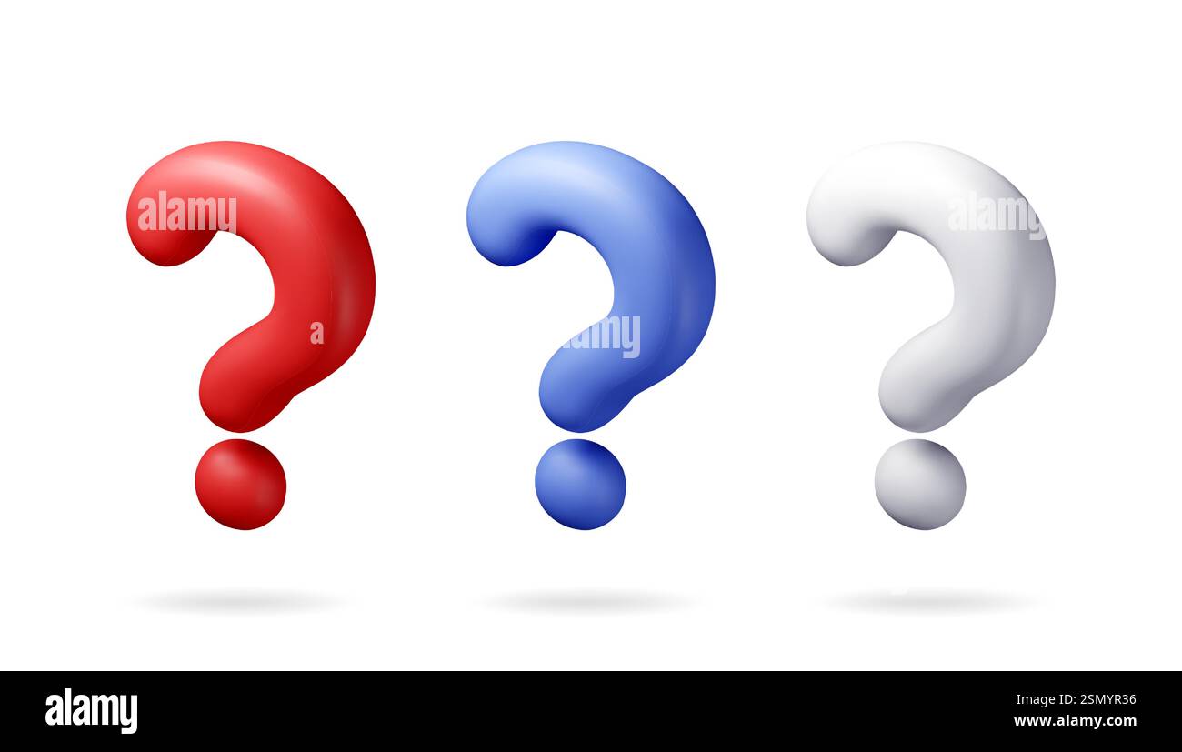3d realistic blue question Stock Vector Images - Alamy