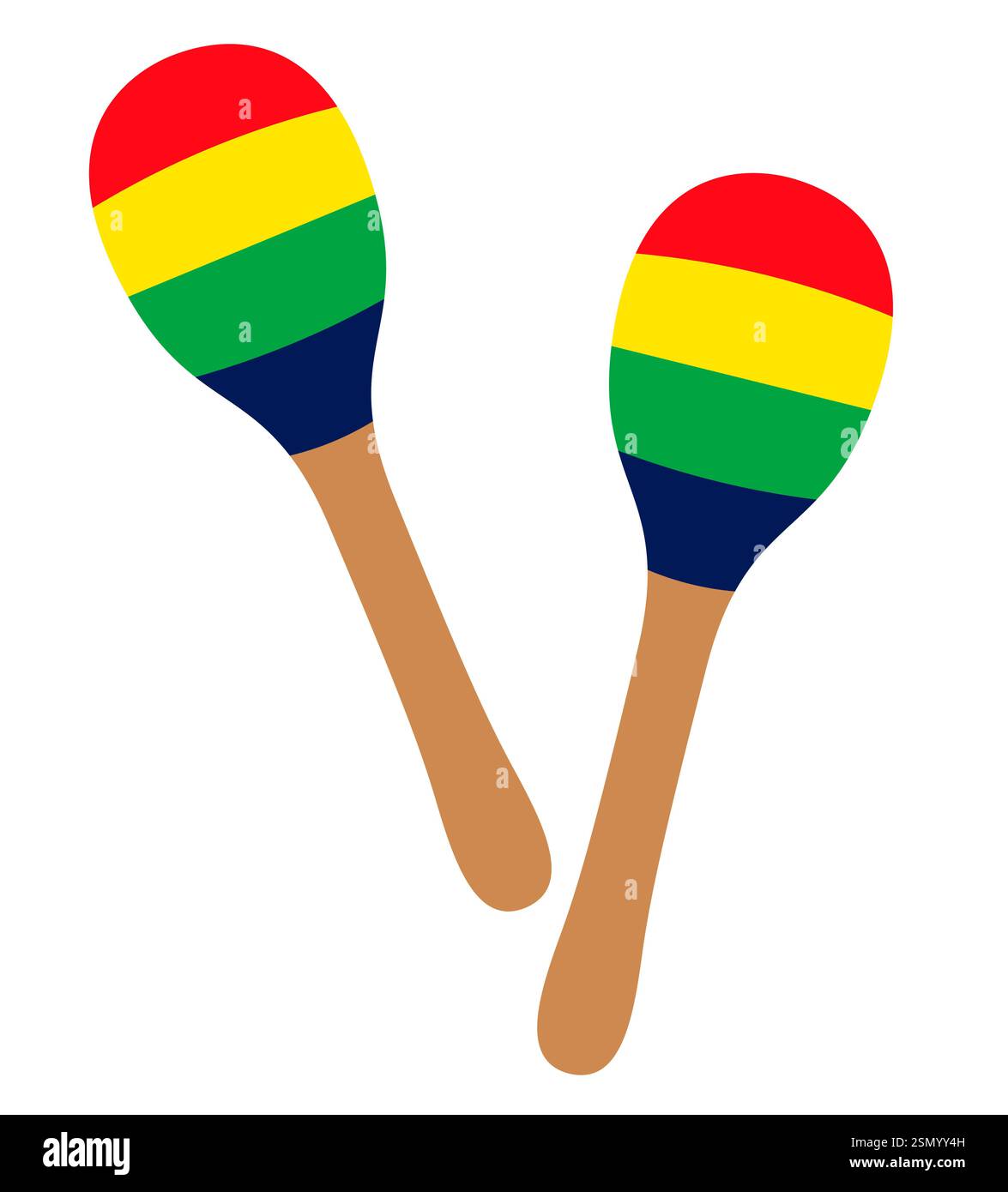 marakas musical instrument flat style vector illustration isolated on ...