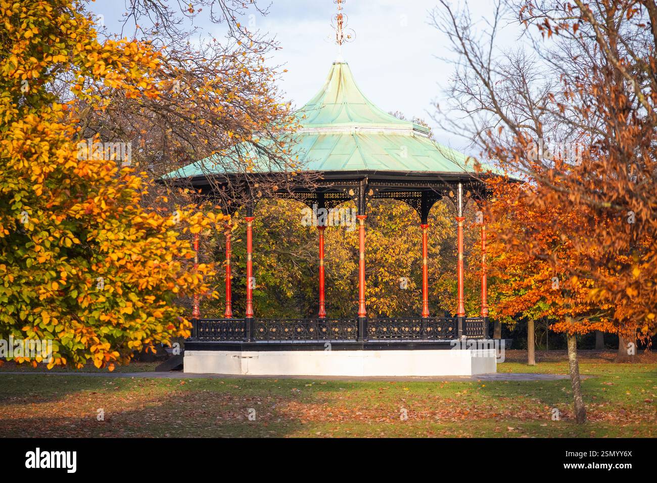 Greenwich park bandstand during autumn season in London Stock Photo - Alamy