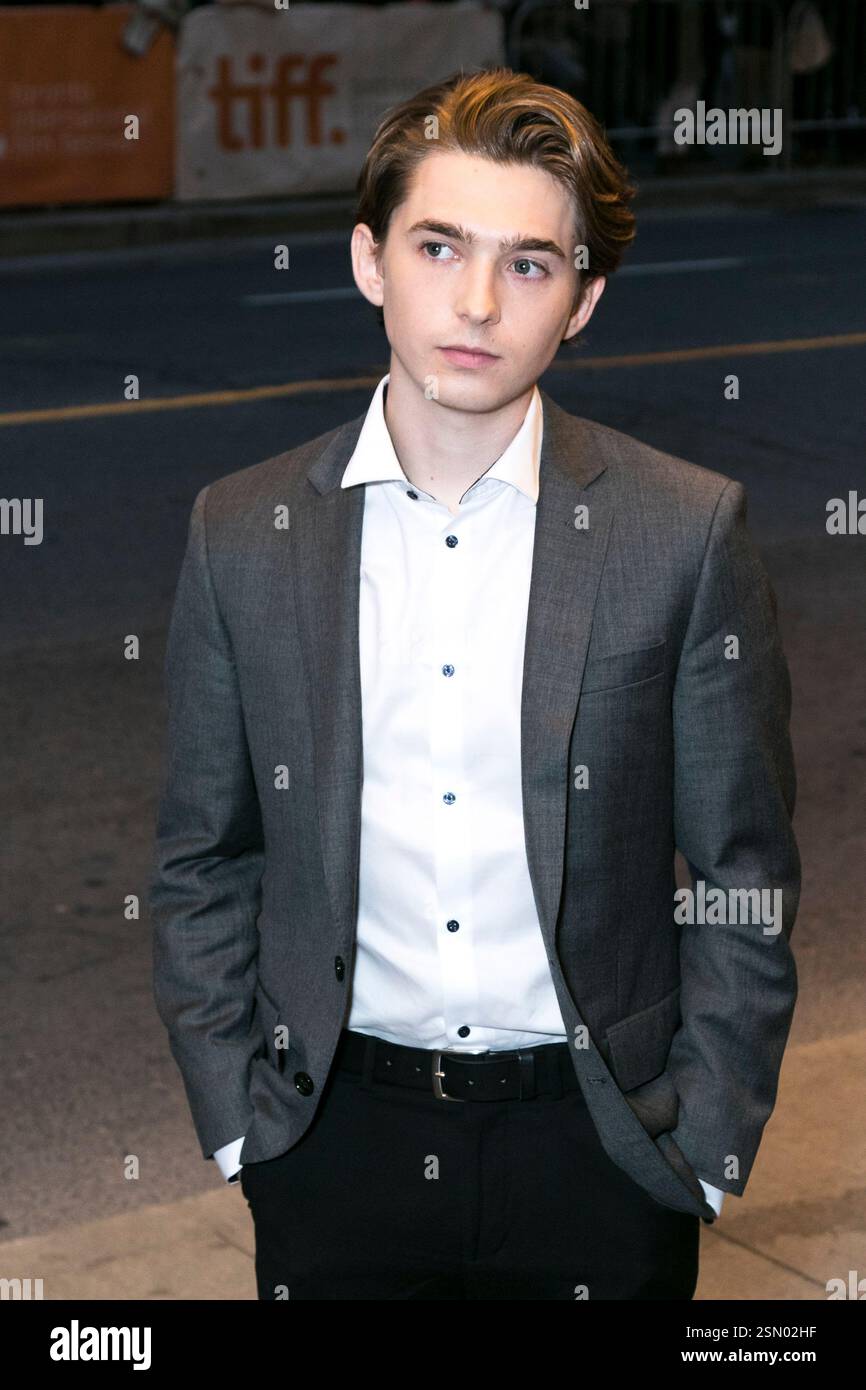 Austin Abrams attends the premiere of 'Brad's Status' during the 42nd ...