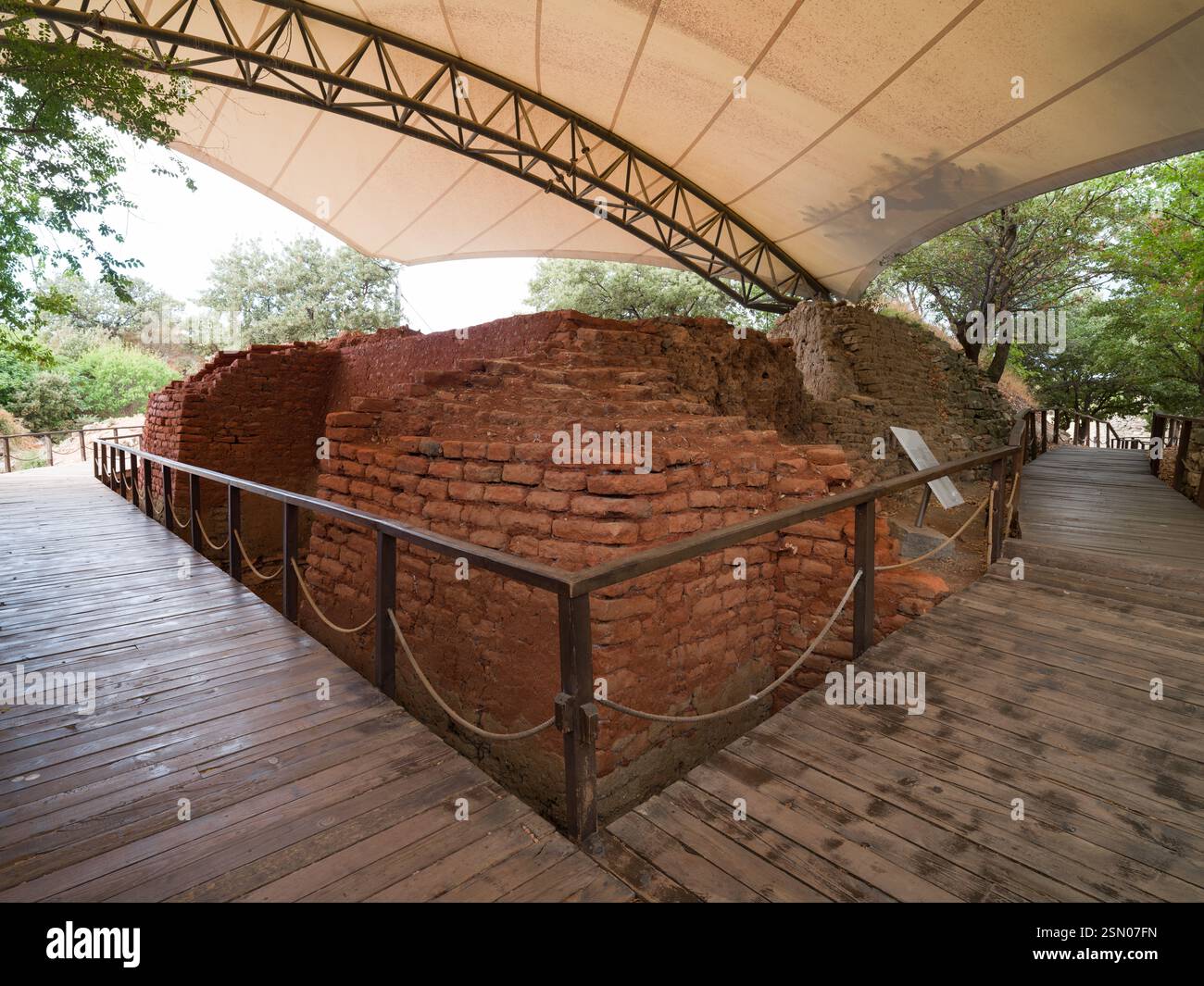 The historic bricks walls of the ancient city of Troy ( Truva ). Troy ...