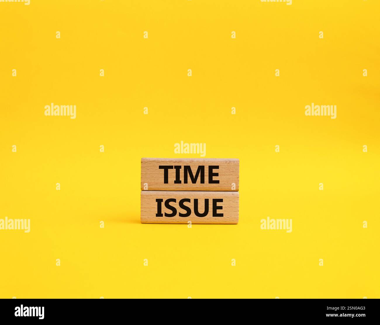 Time issue symbol. Wooden blocks with words Time issue. Beautiful ...