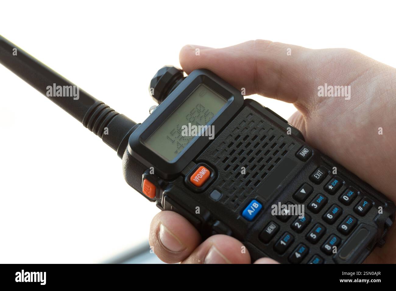 Handheld radio communication device being operated indoors during ...